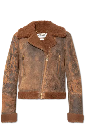 Alexander McQueen Fur-trimmed Leather Jacket