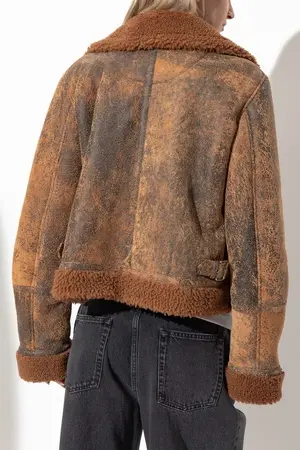 Alexander McQueen Fur-trimmed Leather Jacket
