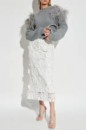 Blumarine Ostrich Feather Sweater