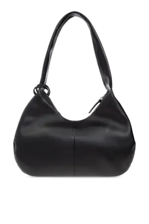 GANNI Recycled Leather Shoulder Bag - Black