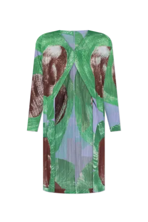 Issey Miyake Pleated Open-front Coat - Multicolour
