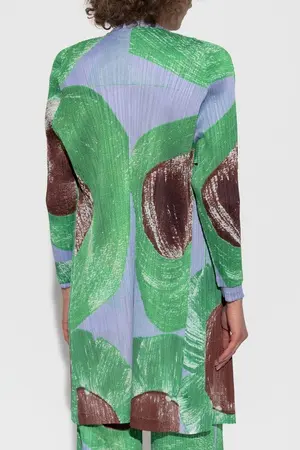 Issey Miyake Pleated Open-front Coat - Multicolour