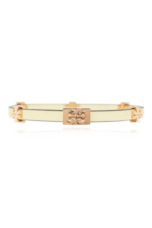 Tory Burch Leather Bracelet With Magnetic Clasp - Yellow