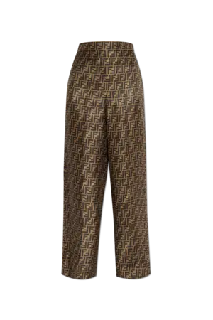 Fendi Silk Monogram Trousers