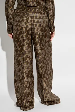 Fendi Silk Monogram Trousers