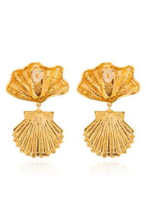 Chloé Brass Shell Hair Clips