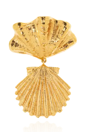 Chloé Brass Shell Hair Clips