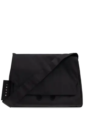 Marni Rectangular Shoulder Bag With Flap - Black