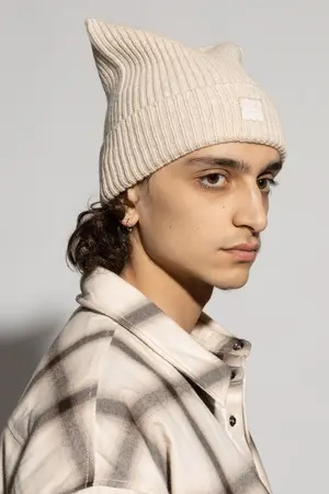 Acne Studios Wool And Yak Blend Beanie - Cream
