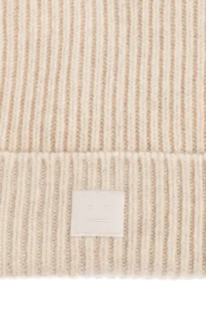 Acne Studios Wool And Yak Blend Beanie - Cream