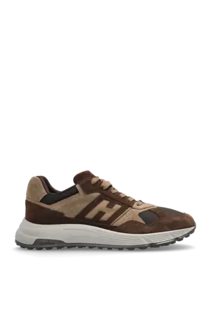 Hogan Hyperlight Suede And Technical Fabric Sneakers - Brown