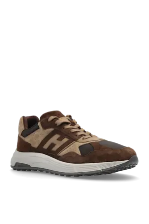Hogan Hyperlight Suede And Technical Fabric Sneakers - Brown