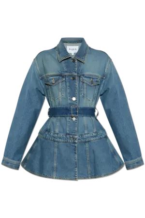 Alaïa Denim Jacket With Belt