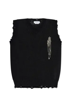 Alexander McQueen Vest With Appliqu