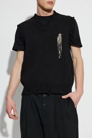 Alexander McQueen Vest With Appliqu