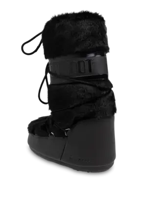 Moon Boot Icon Faux Fur Snow Boots - Black