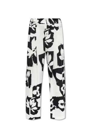 Issey Miyake Printed Wide Leg Trousers