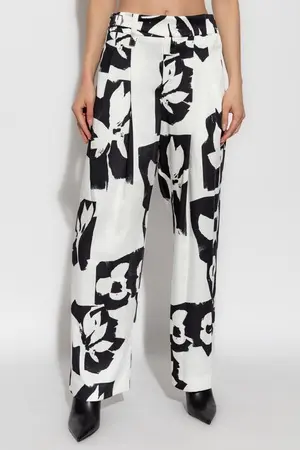 Issey Miyake Printed Wide Leg Trousers