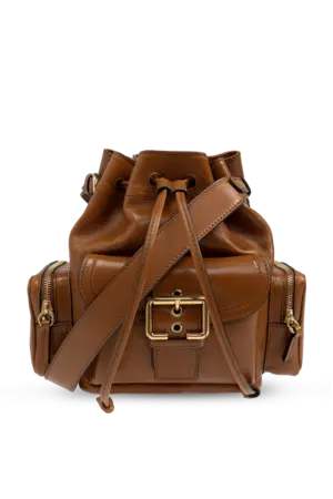 Chloé Bucket Bag With Gold Buckle And Adjustable Shoulder Strap - Brown