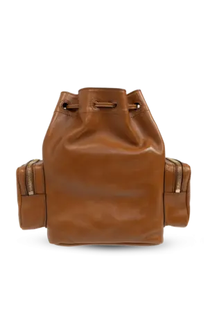 Chloé Bucket Bag With Gold Buckle And Adjustable Shoulder Strap - Brown