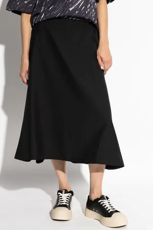 Marni Flared Skirt With Decorative Stitching
