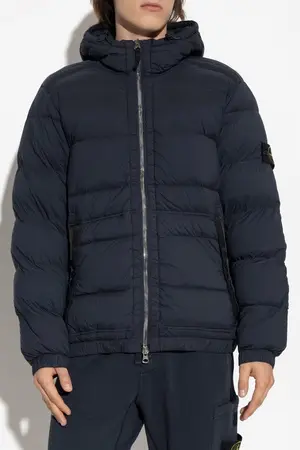 Stone Island Down Jacket With Logo