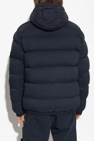 Stone Island Down Jacket With Logo