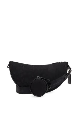 Coach Monogram Shoulder Bag - Black
