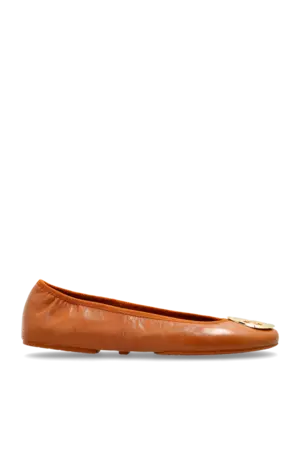 Tory Burch Leather Ballet Flats - Brown