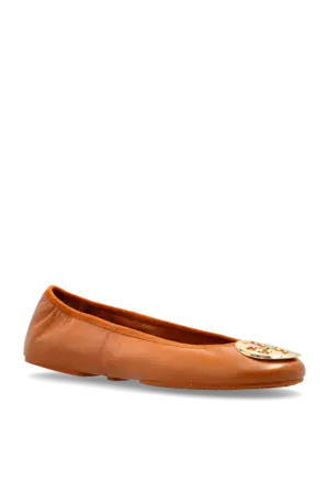 Tory Burch Leather Ballet Flats - Brown
