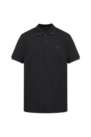 Moncler Polo With Logo - Black