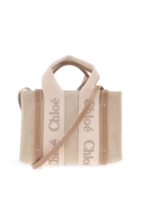 Chloé Woody Mini Shoulder Bag - Beige