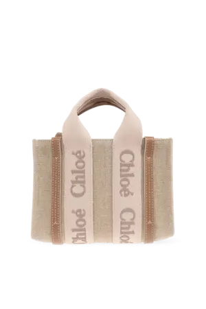 Chloé Woody Mini Shoulder Bag - Beige