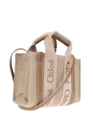 Chloé Woody Mini Shoulder Bag - Beige