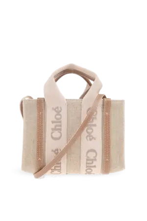Chloé Woody Mini Shoulder Bag - Beige