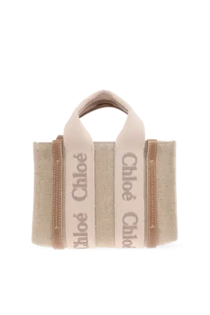 Chloé Woody Mini Shoulder Bag - Beige