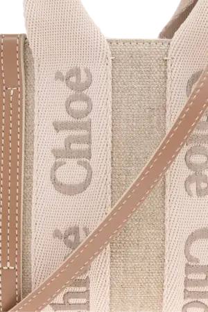 Chloé Woody Mini Shoulder Bag - Beige