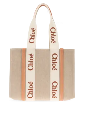 Chloé Woody Medium Shopper Bag - Beige