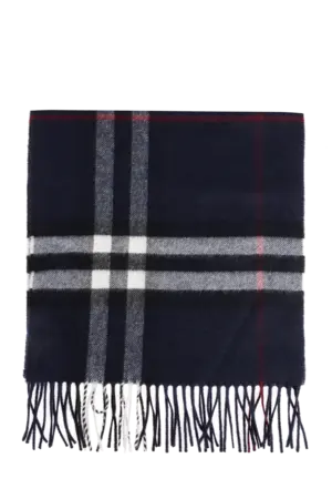 Burberry Cashmere Scarf Navy Blue