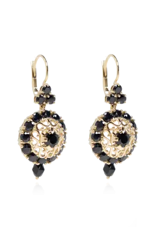 Dolce & Gabbana 18k Yellow Earrings With Sapphires And Jade - Gold