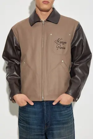 Kenzo Wool Bomber Jacket - Brown