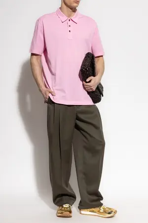 Bottega Veneta Polo With Logo - Pink