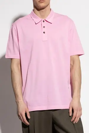 Bottega Veneta Polo With Logo - Pink