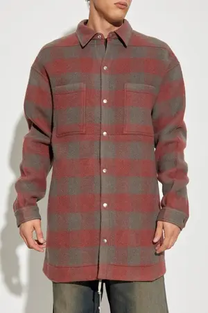 Rick Owens Oversized" Shirt - Red