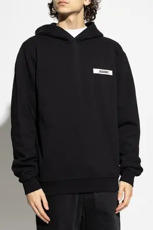 Jacquemus Logo Hoodie - Black