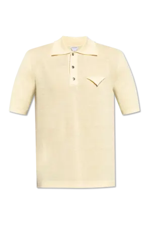 Bottega Veneta Linen Polo Shirt - Yellow