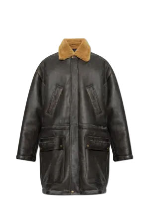 Balenciaga Lambskin Shearling Overcoat