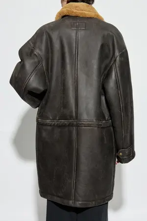 Balenciaga Lambskin Shearling Overcoat