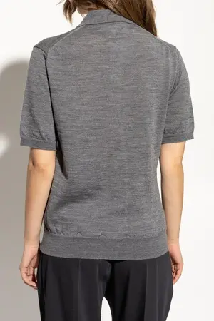 Play Comme Des Garcon Wool Polo - Grey