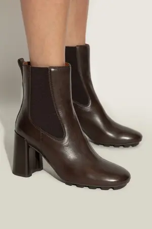 Hogan Leather Heeled Ankle Boots